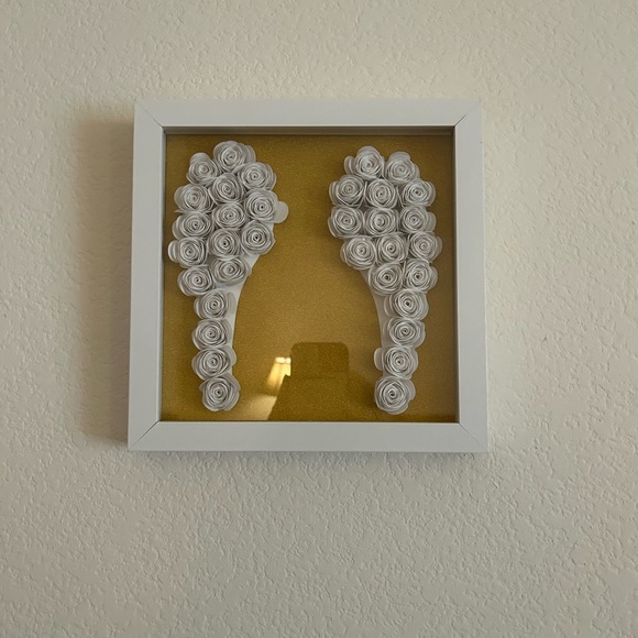 Handmade | Other | Angel Wings Rolled Flower Shadow Box | Poshmark